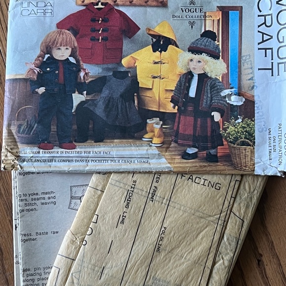 Vogue | Toys | Vogue Craft Sewing Pattern For Doll Clothes Newuncut ...